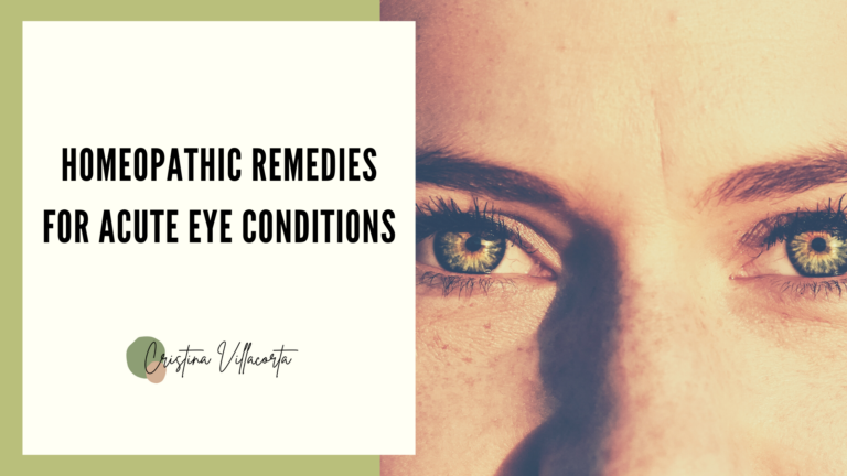 Homeopathic Remedies for Stye or Pink Eye | Cristina Villacorta